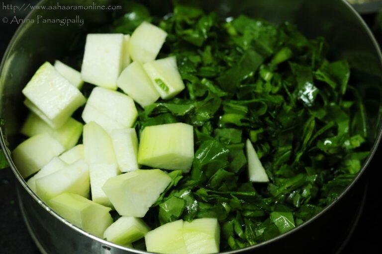 Andhra Bachali Kura Pulusu (Malabar Spinach Stew) - ãhãram