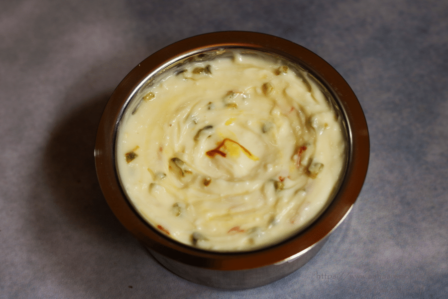 Creamy Kesar Pista Shrikhand (Saffron & Pistachio Flavoured Hung Curd)