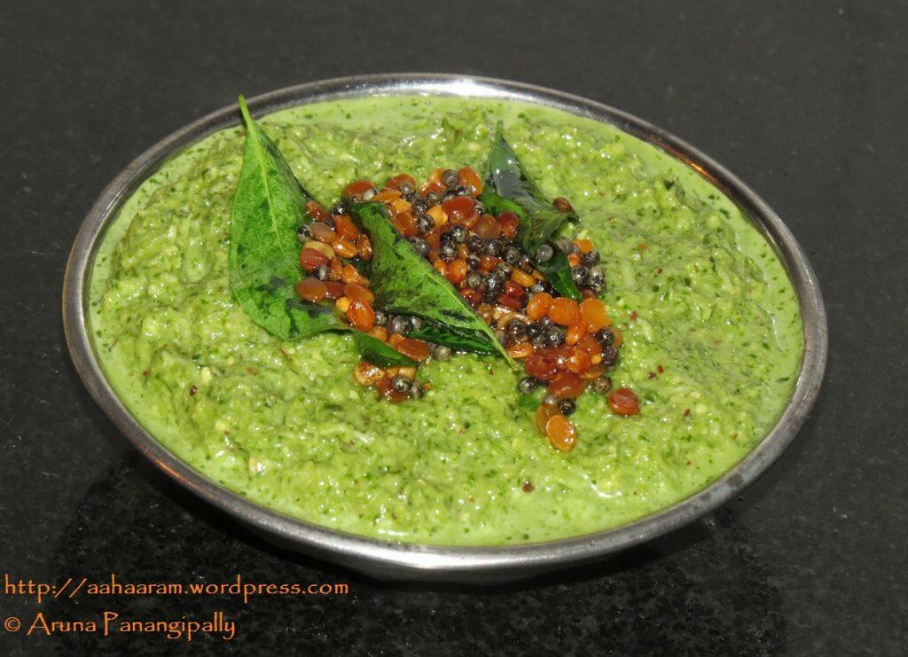 Kothimira Kobbari Pachadi | Kothamalli Thengai Thogayal | Coconut ...