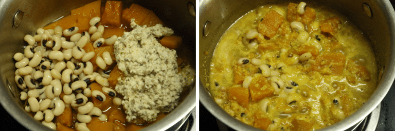Mathanga Erissery | Pumpkin and Black-eyed Peas in a Coconut Gravy