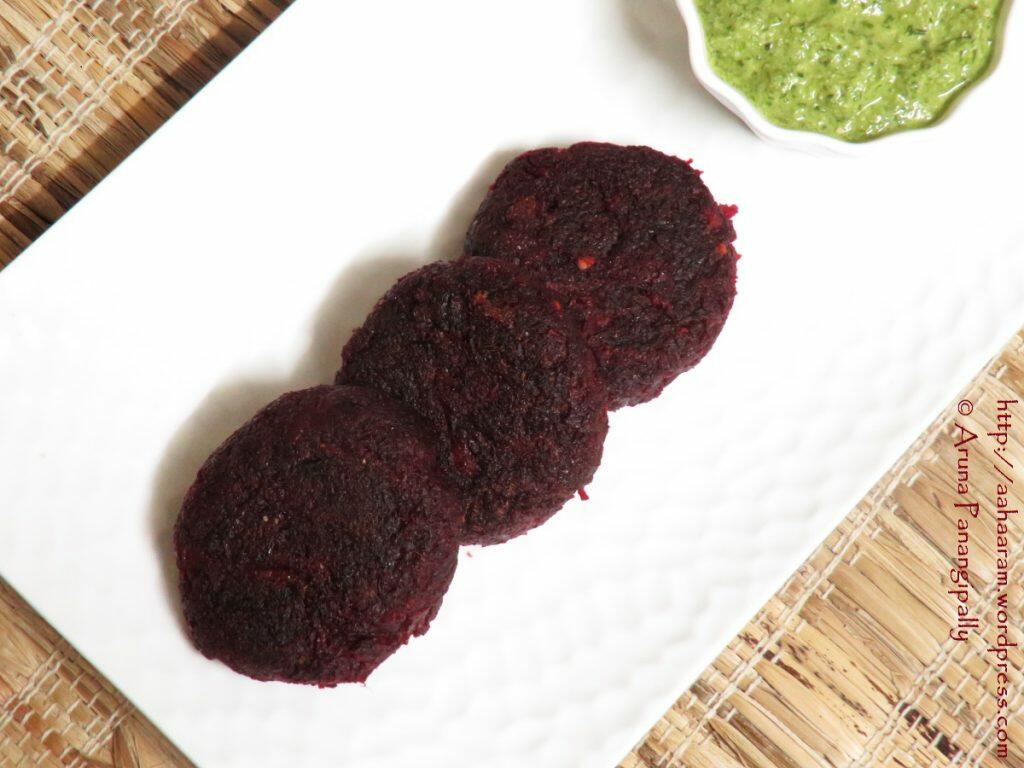Beetroot Tikki | Beetroot Cutlet: Recipe by Heena Jhanglani - ãhãram