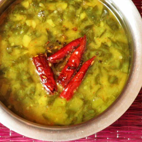Bachali Kura Pappu | Andhra Malabar Spinach Dal - ãhãram