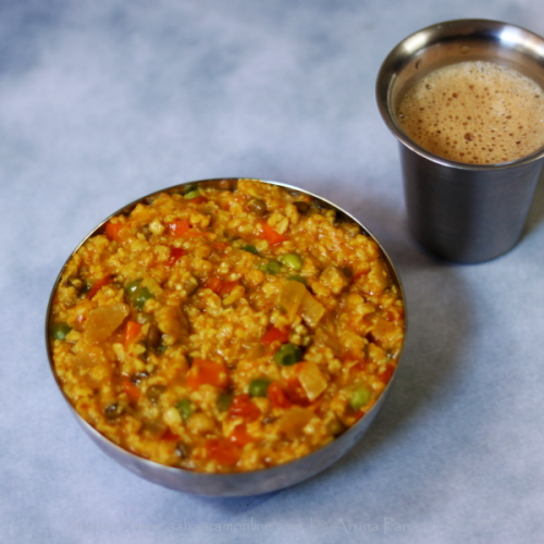 Masala Oats: Indian Savoury Oats with Vegetables and Sprouts - ãhãram