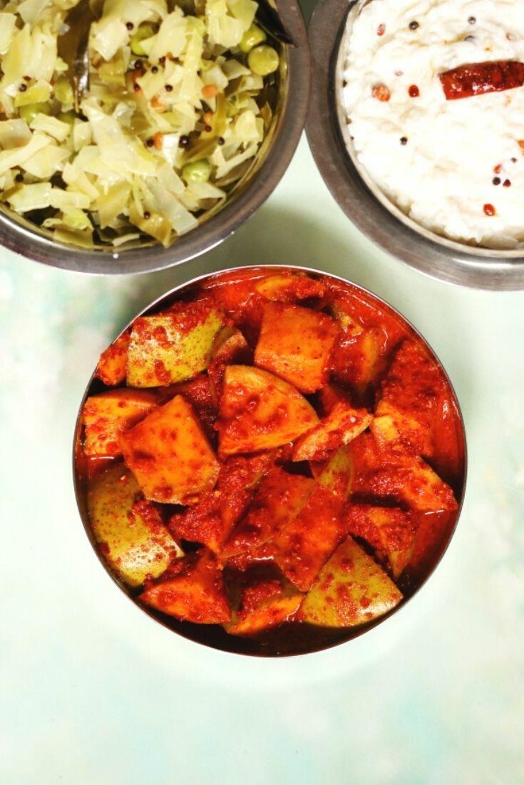 Mavinakayi Uppinakayi: No-oil, Water-based Mango Pickle