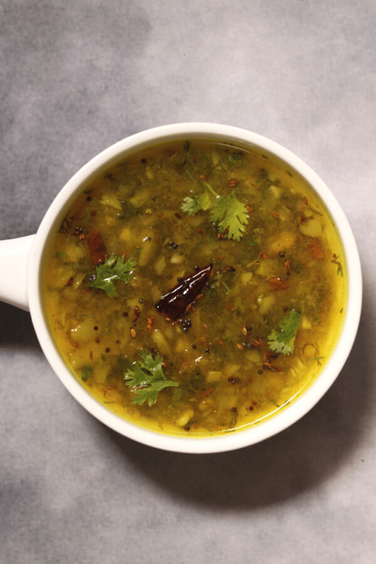 Mamidikaya Pachi Pulusu | Cold Raw Mango and Onion Rasam