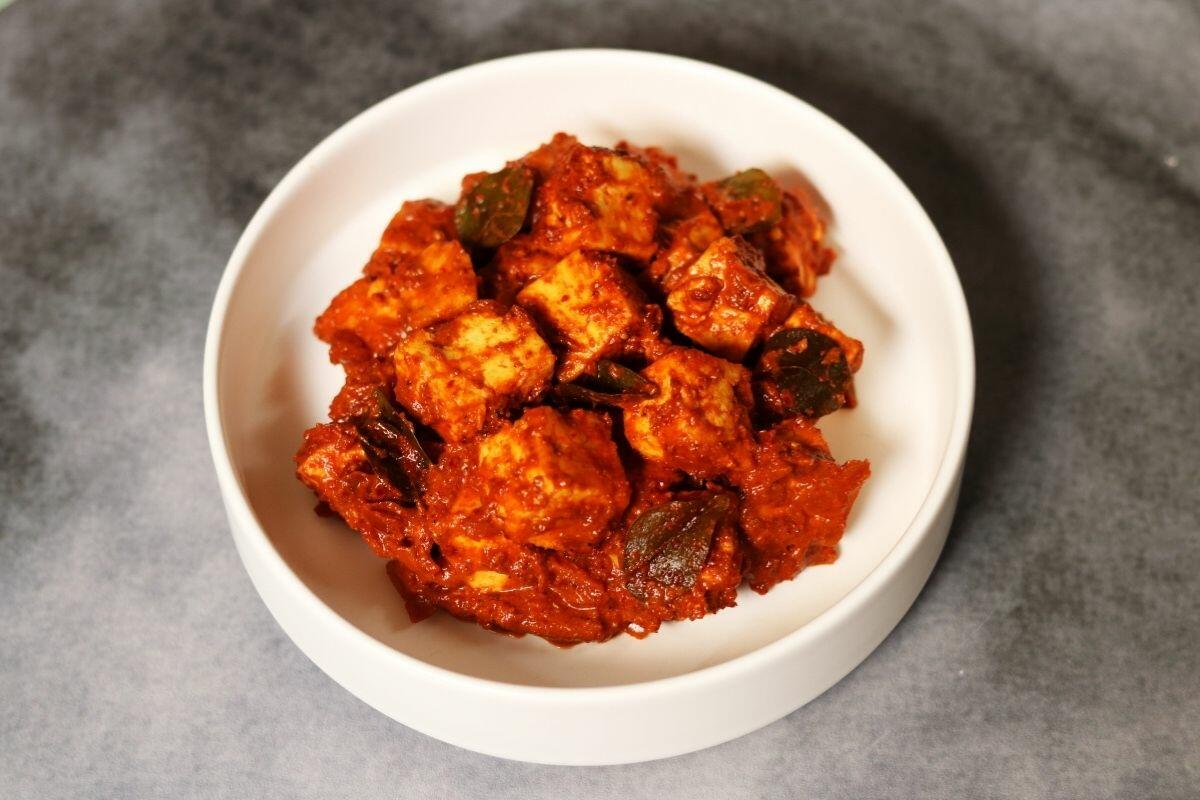 Paneer Ghee Roast from Mangalore - South Indian Style Paneer Dish