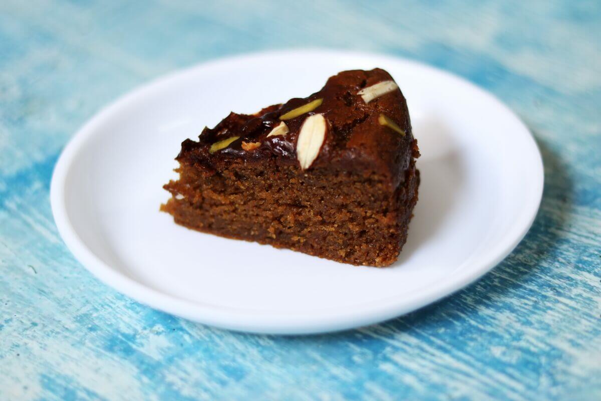 Eggless Whole Wheat Flour Jaggery Cake | Atta Gur Cake