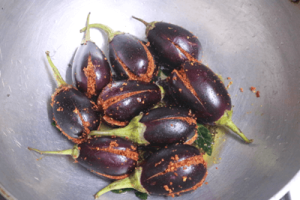 Gutti Vankaya Karam: Stir-fried Andhra Stuffed Baby Brinjals