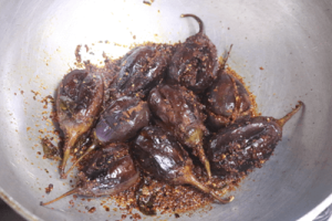 Gutti Vankaya Karam: Stir-fried Andhra Stuffed Baby Brinjals